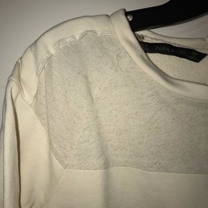 Zara | Tops | Zara Basic S Exposed Seam Zipper Sweatshirt Euc | Poshmark